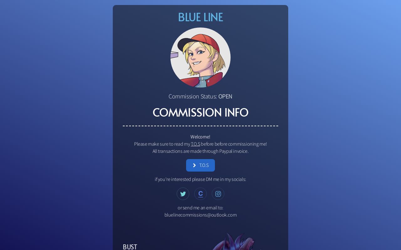 BlueLine's Commission info
